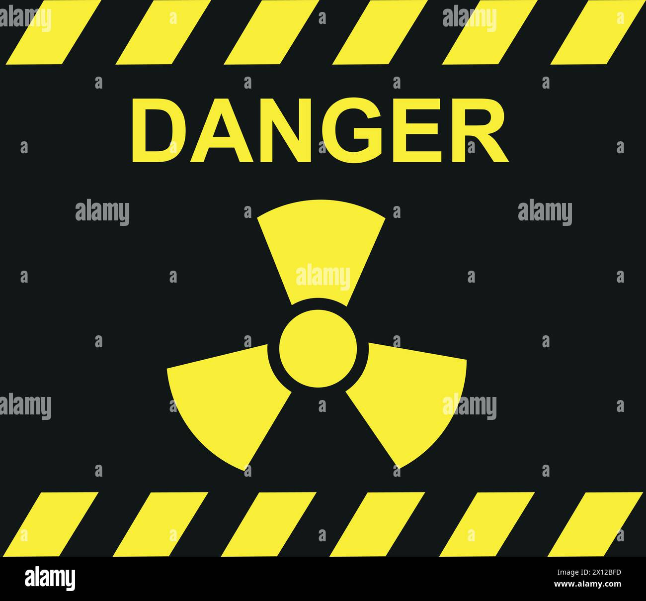 Radioactivity warning signs vector Stock Vector Images - Alamy