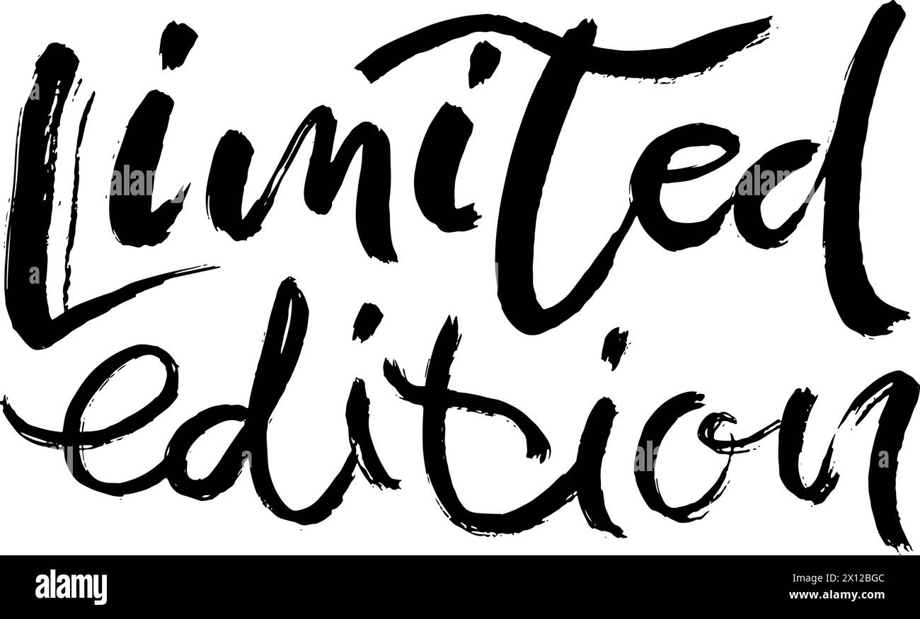 Limited Edition Modern Lettering Design Stock Vector Image & Art - Alamy
