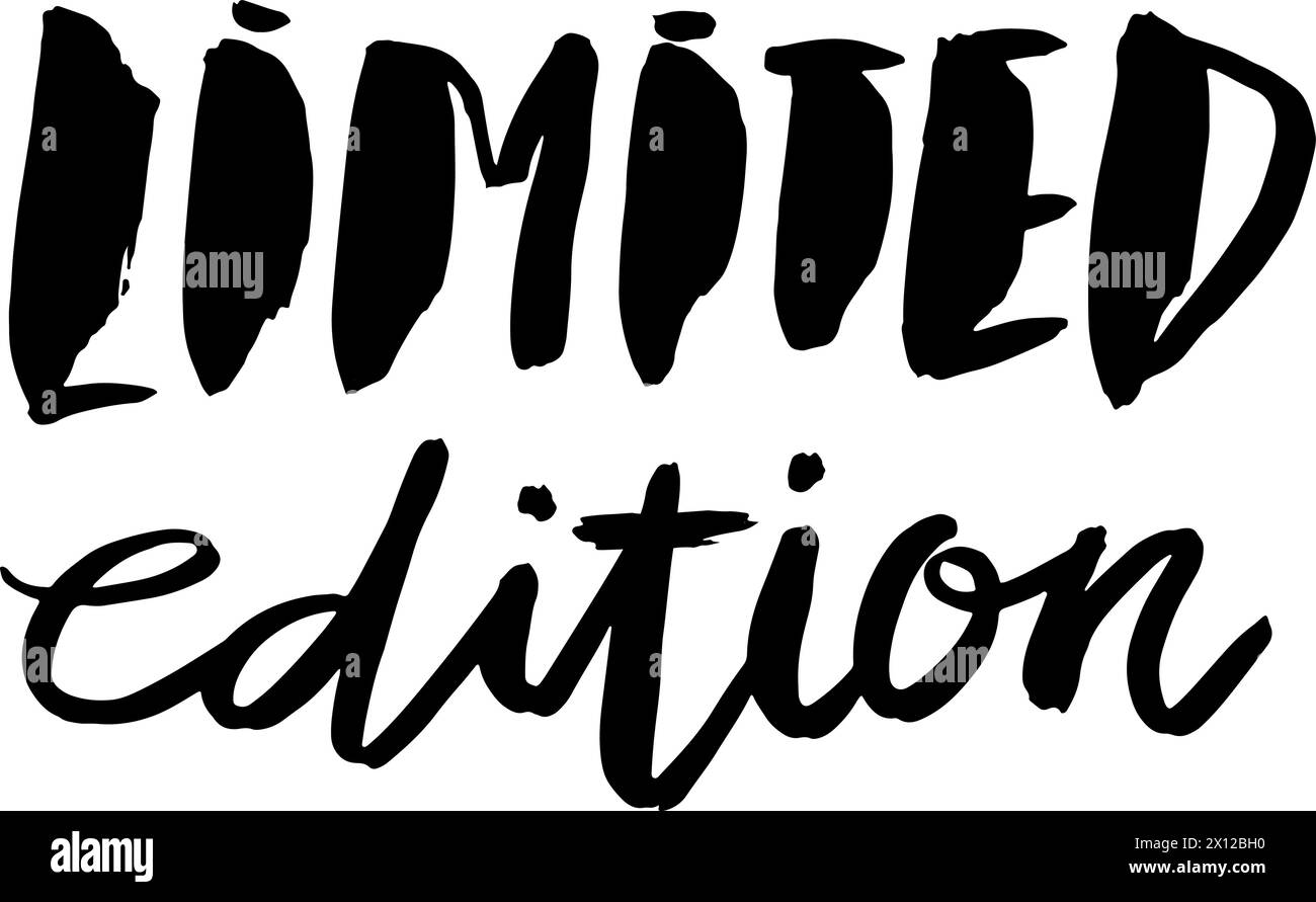 Limited Edition Modern Lettering Design Stock Vector Image & Art - Alamy