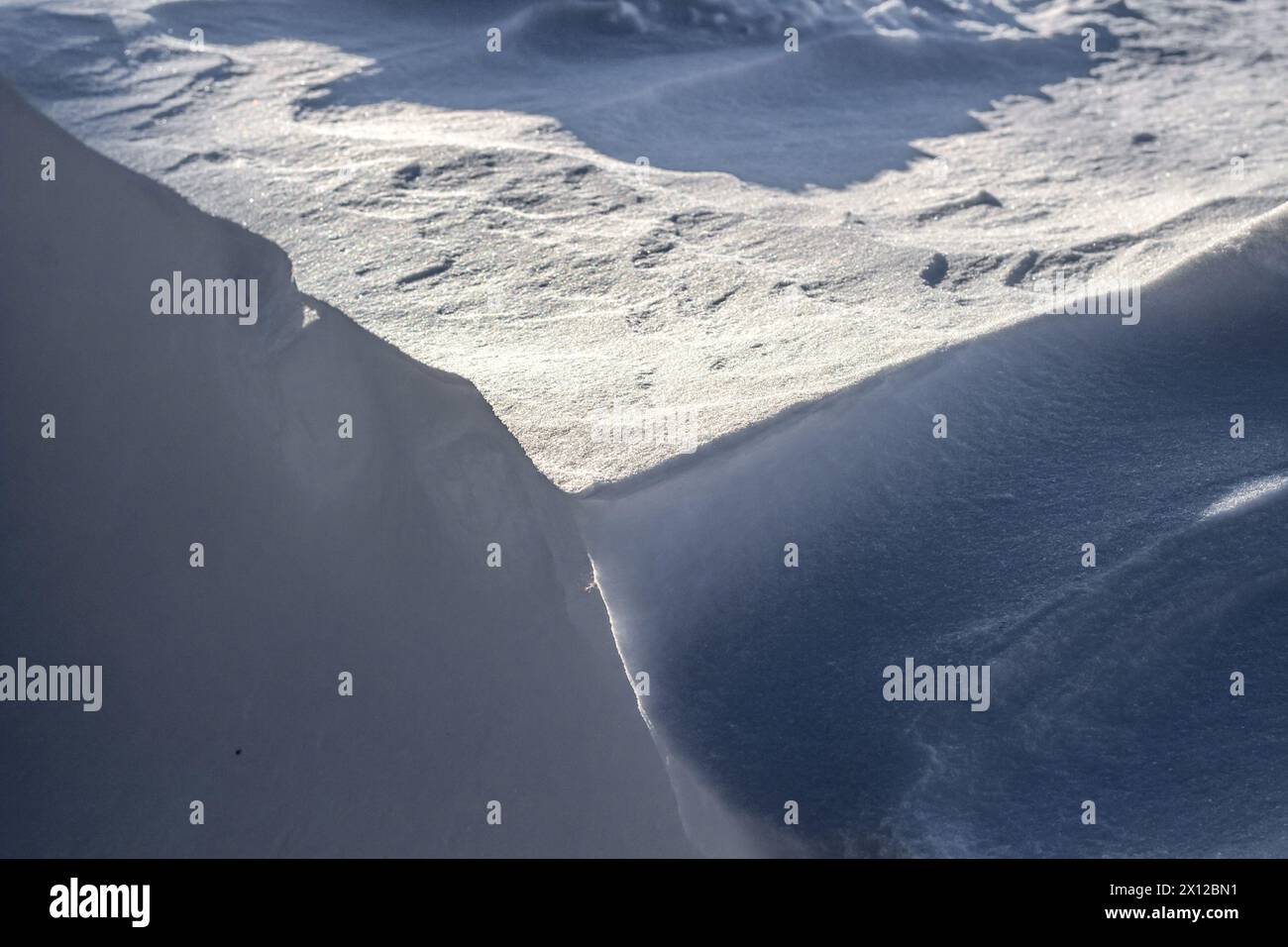 Snow in the winter after snowfall and snowstorms Stock Photo - Alamy