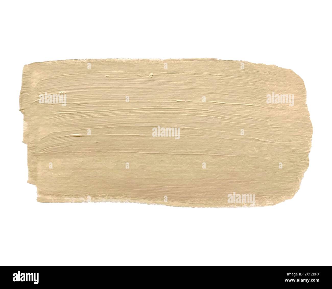 Acrylic beige texture, brush stroke, hand drawing isolated on white ...