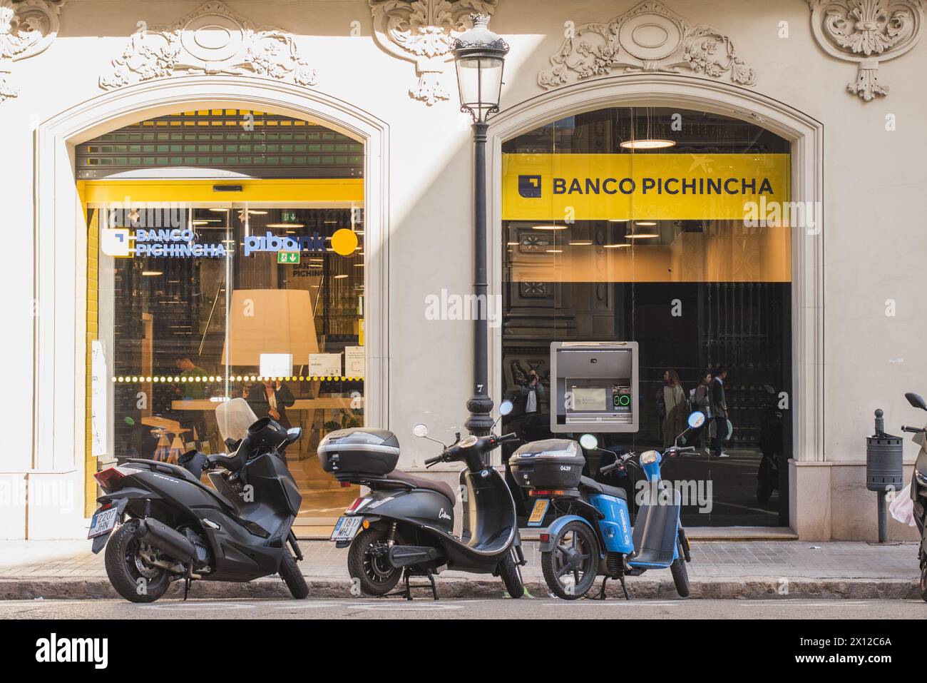A branch of Banco Pichincha, Ecuador's largest private bank in Valencia ...
