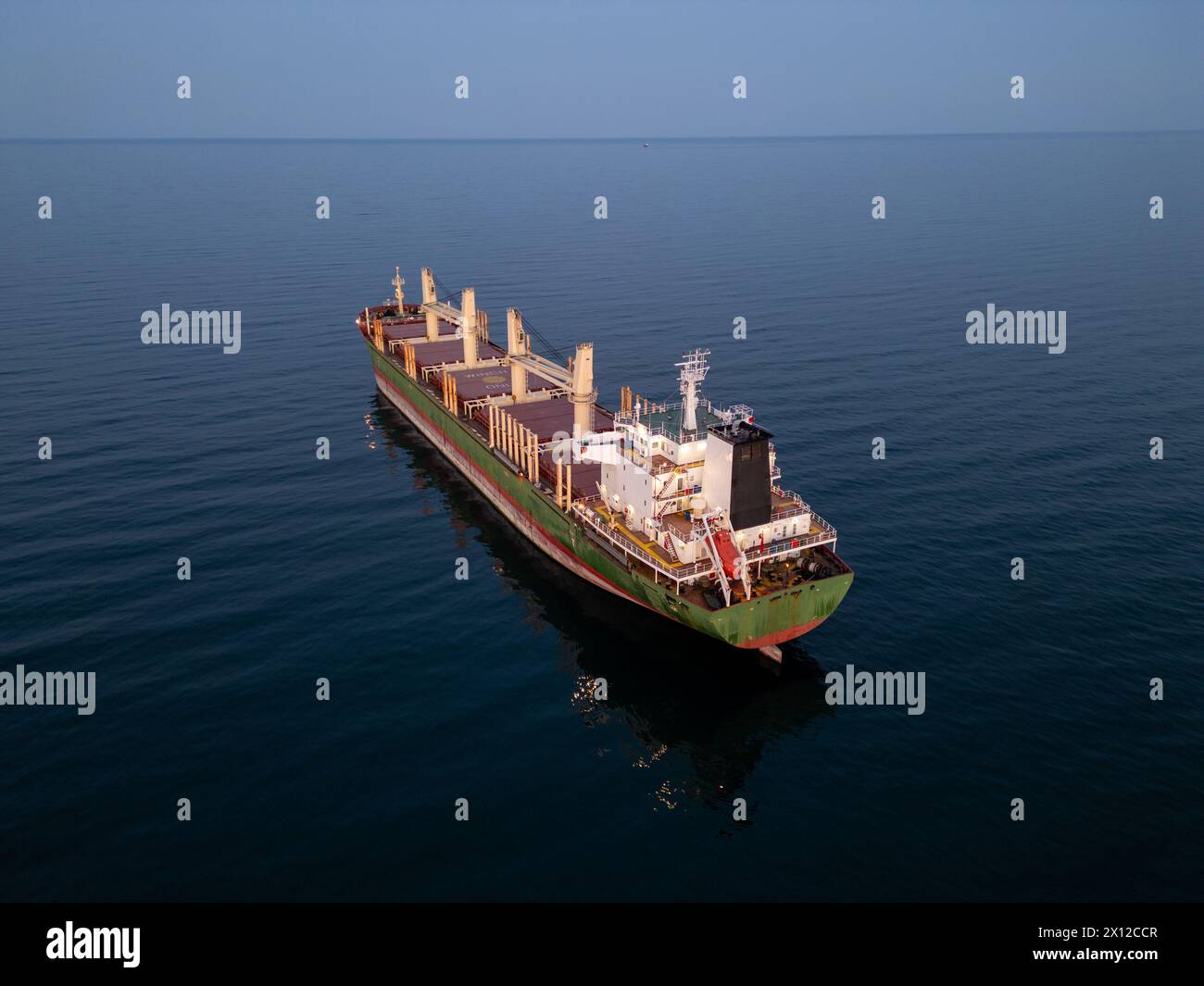 Large bulk carrier cargo ship Floating on Vast Water Stock Photo - Alamy