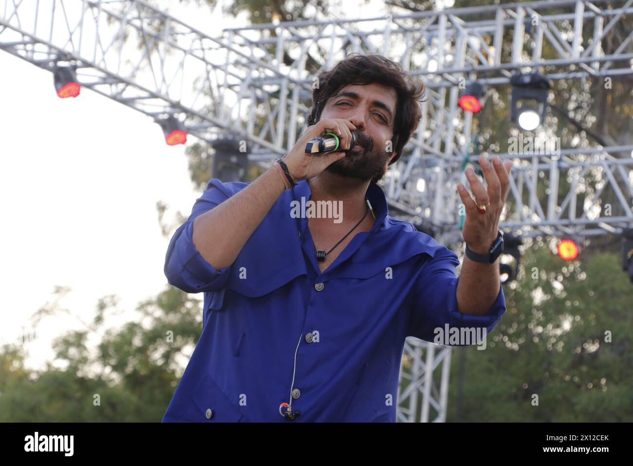 NEW DELHI, INDIA - APRIL 8: Singer Akhil Sachdeva aka Nashaboy performs ...