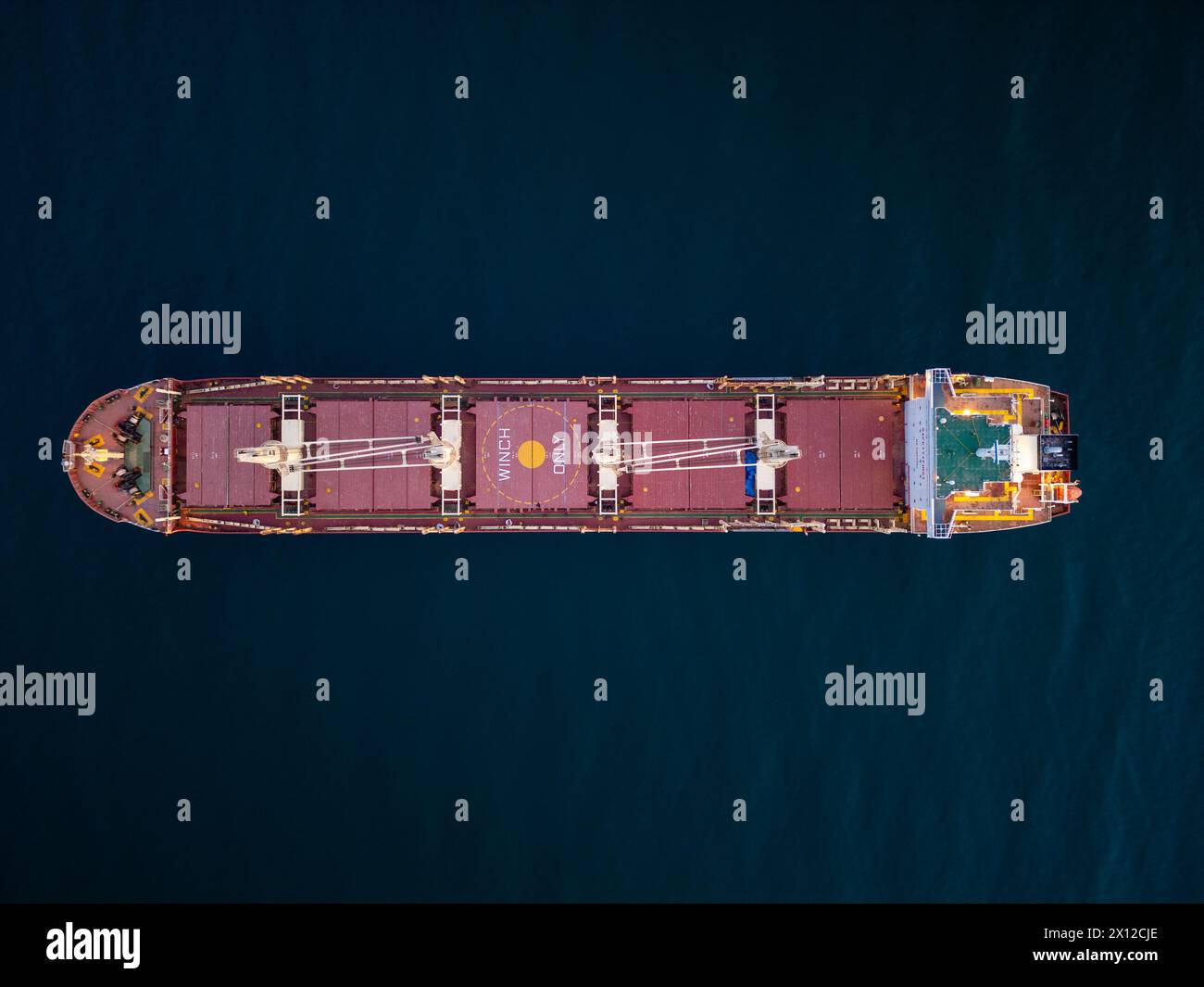 Large bulk carrier cargo ship Floating on Vast Water Stock Photo - Alamy