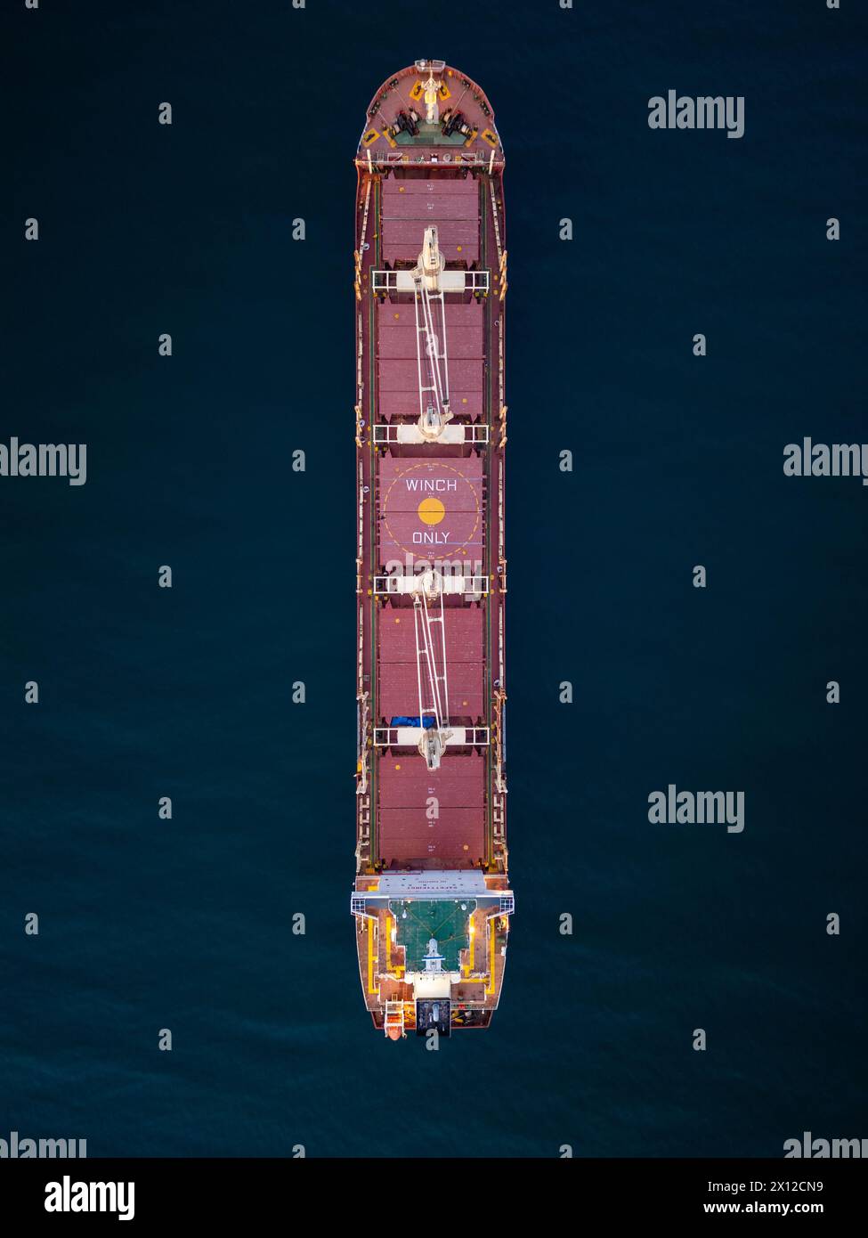 Large bulk carrier cargo ship Floating on Vast Water Stock Photo - Alamy
