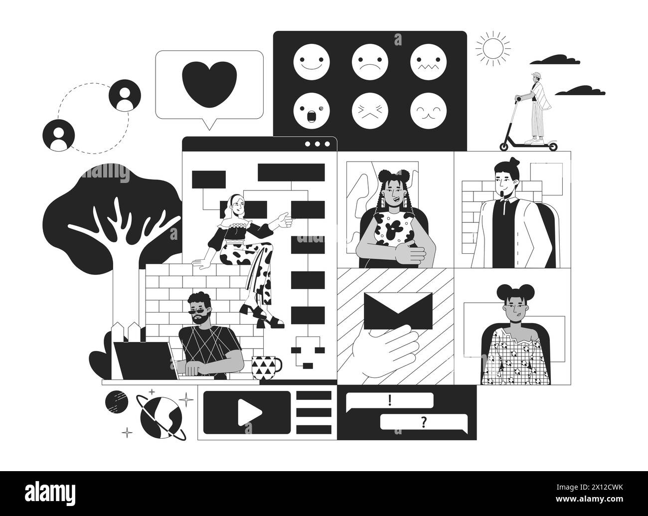 Coder black woman Stock Vector Images - Alamy