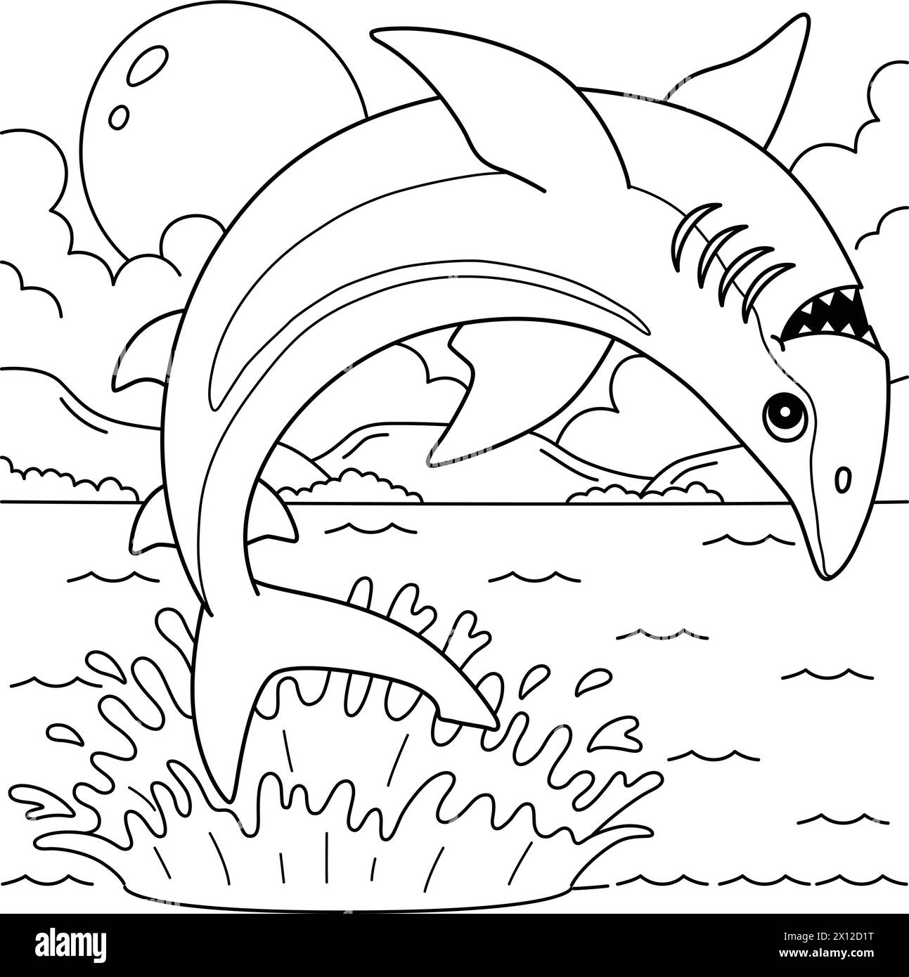 Shark coloring hi-res stock photography and images - Alamy