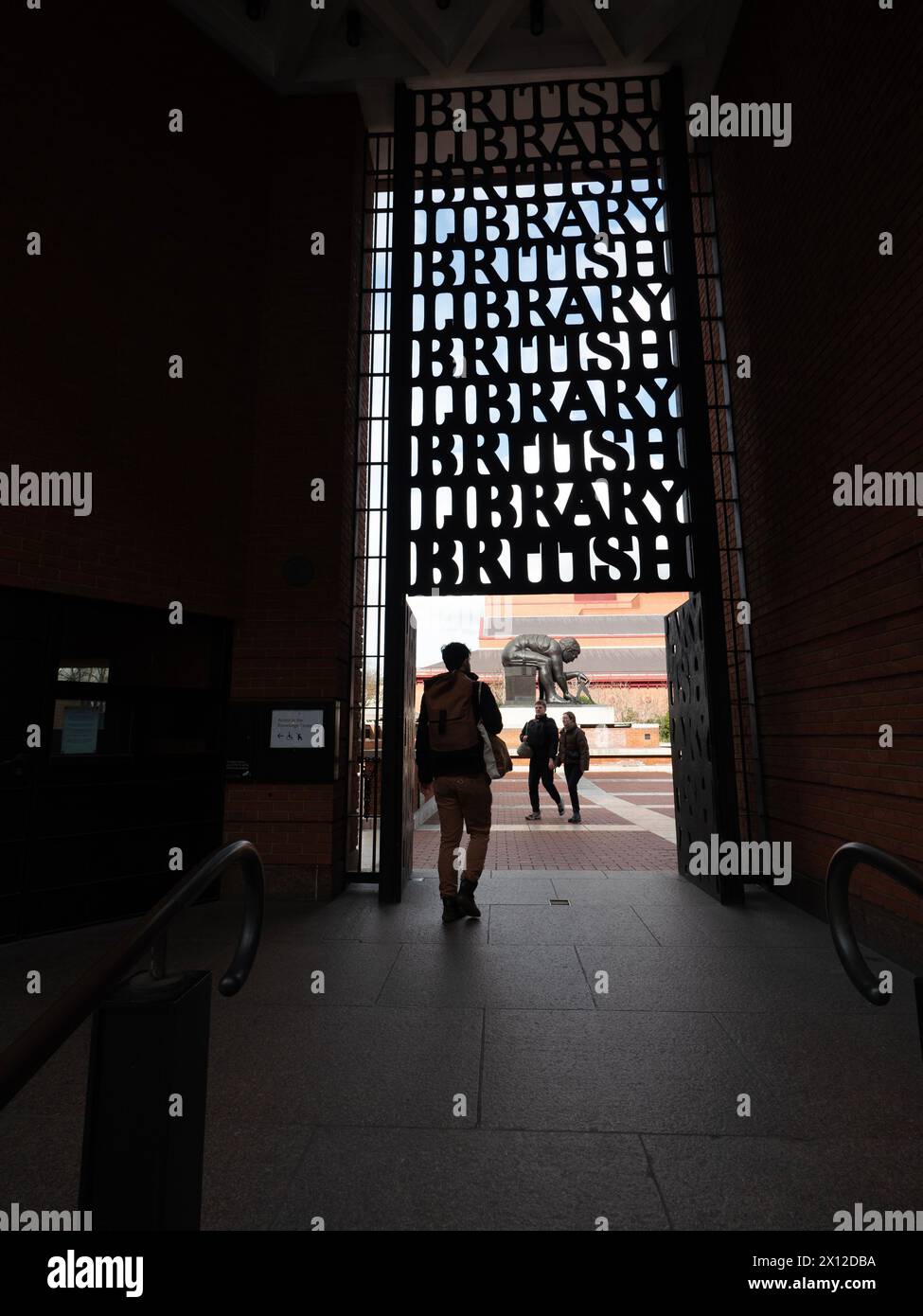 British Library entrance, London Stock Photo - Alamy