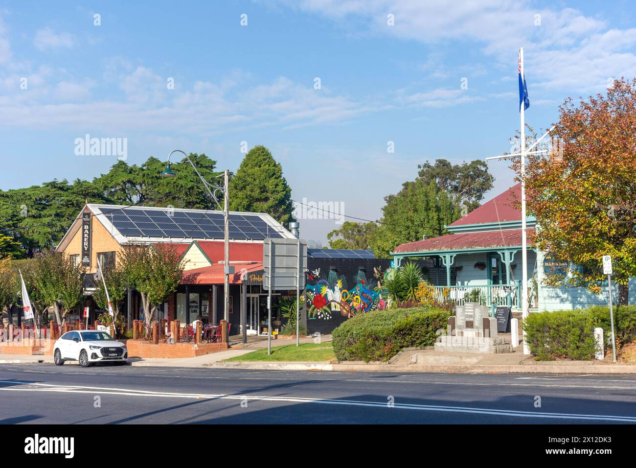 Town centre, Quondola Street, Pambula, New South Wales, Australia Stock ...
