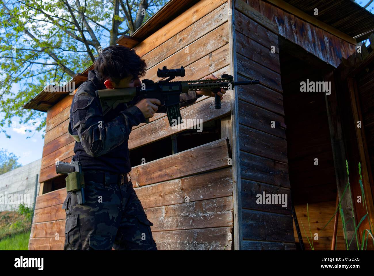 Sniper shooting soldier from hi-res stock photography and images - Alamy