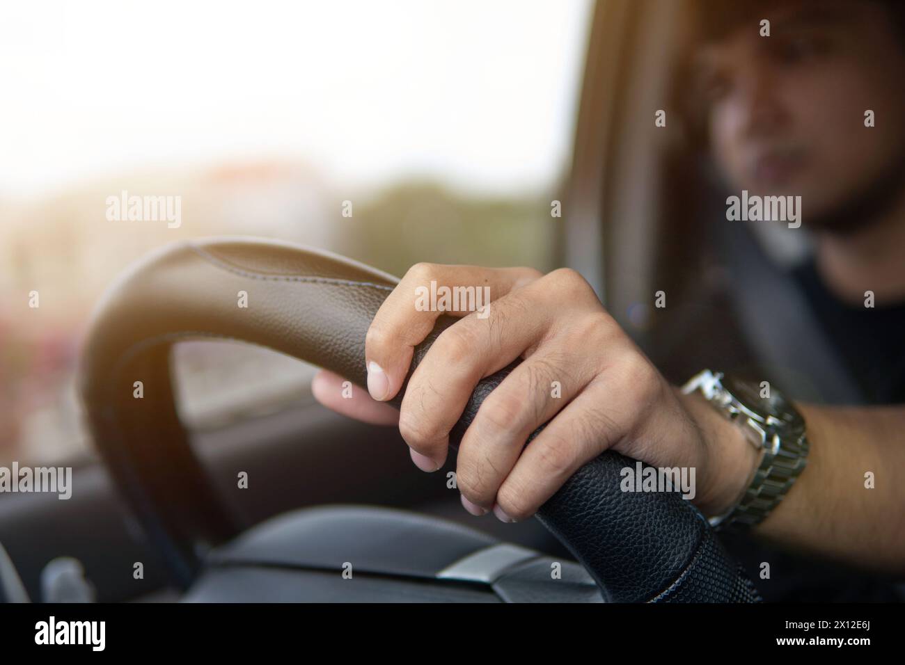 Asian male drive car hi-res stock photography and images - Alamy