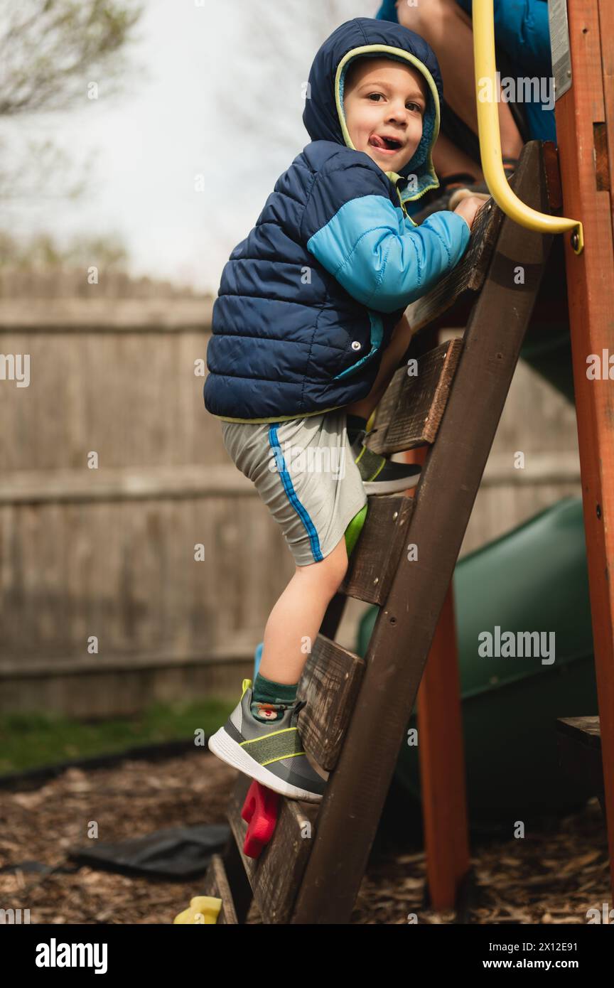 Playground slide ladder hi-res stock photography and images - Alamy