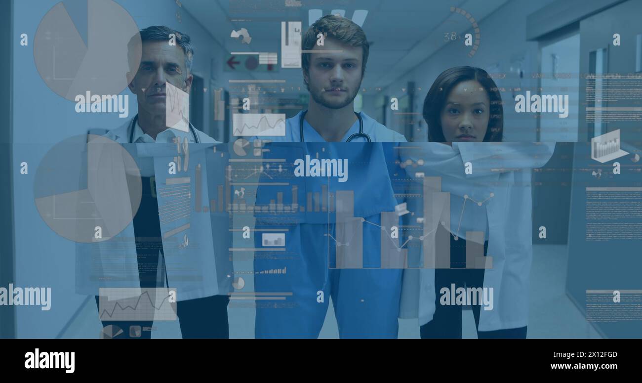 Animation diverse male female doctors hi-res stock photography and ...
