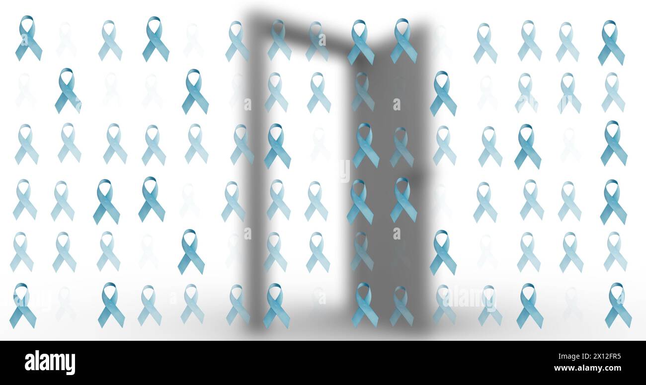 Image of blue moving ribbons over blurred background. Pattern, colour ...