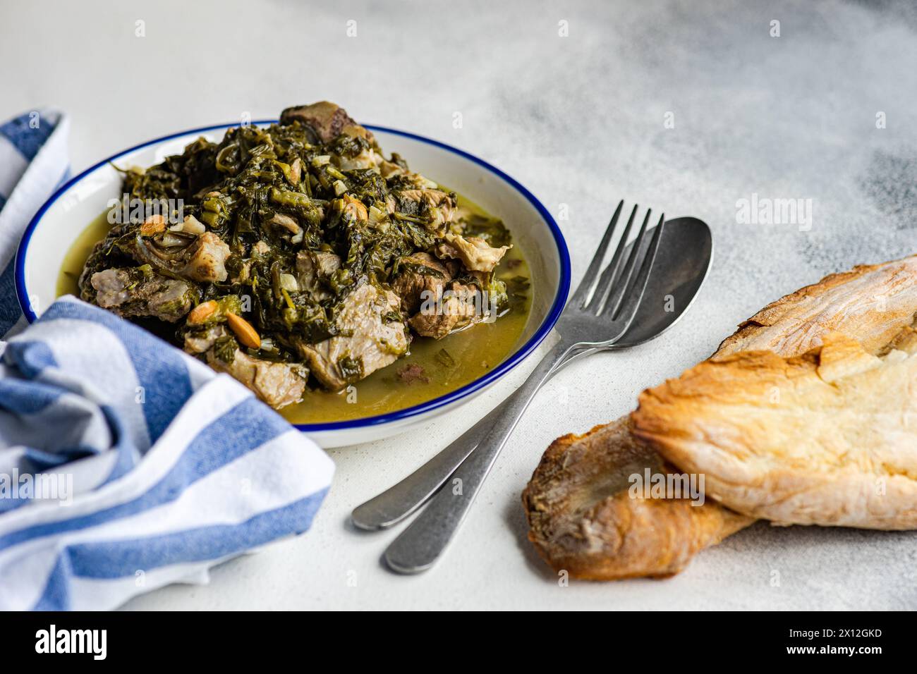 Traditional Georgian spring dish Chakapuli Stock Photo - Alamy