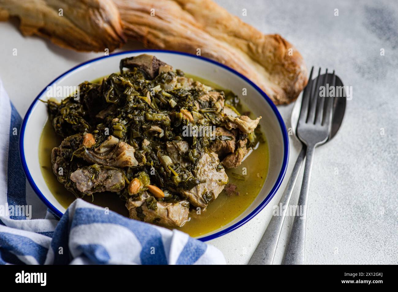 Traditional Georgian spring dish Chakapuli Stock Photo - Alamy