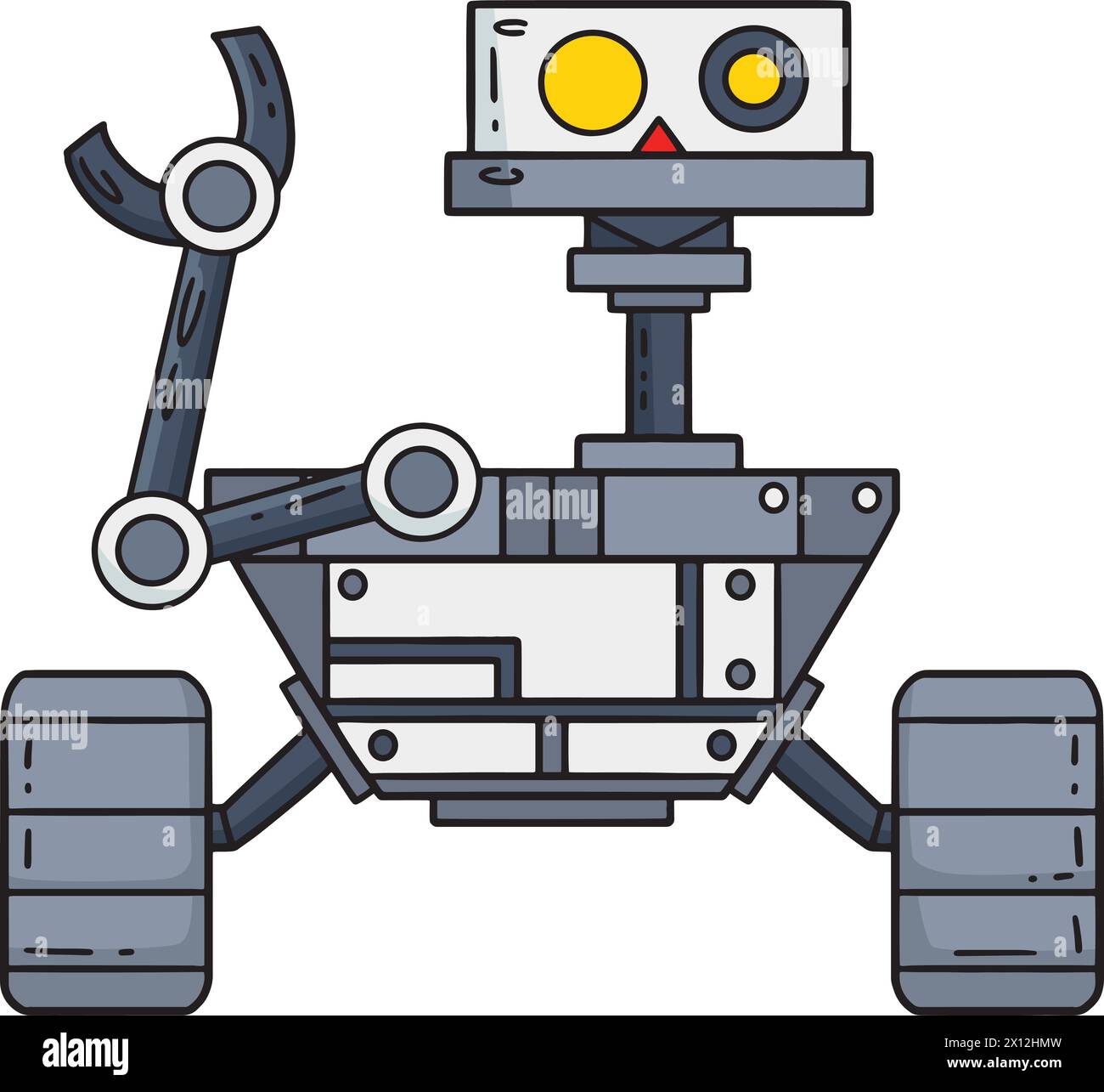 Rover Robot Cartoon Colored Clipart Illustration Stock Vector Image ...