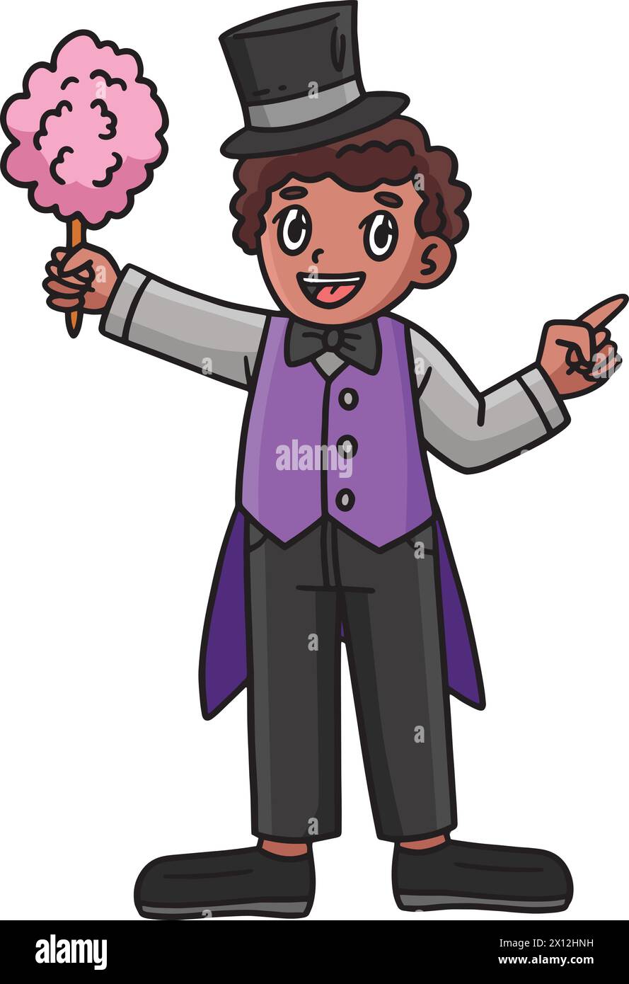 Candy vendor cartoon illustration Stock Vector Images - Alamy