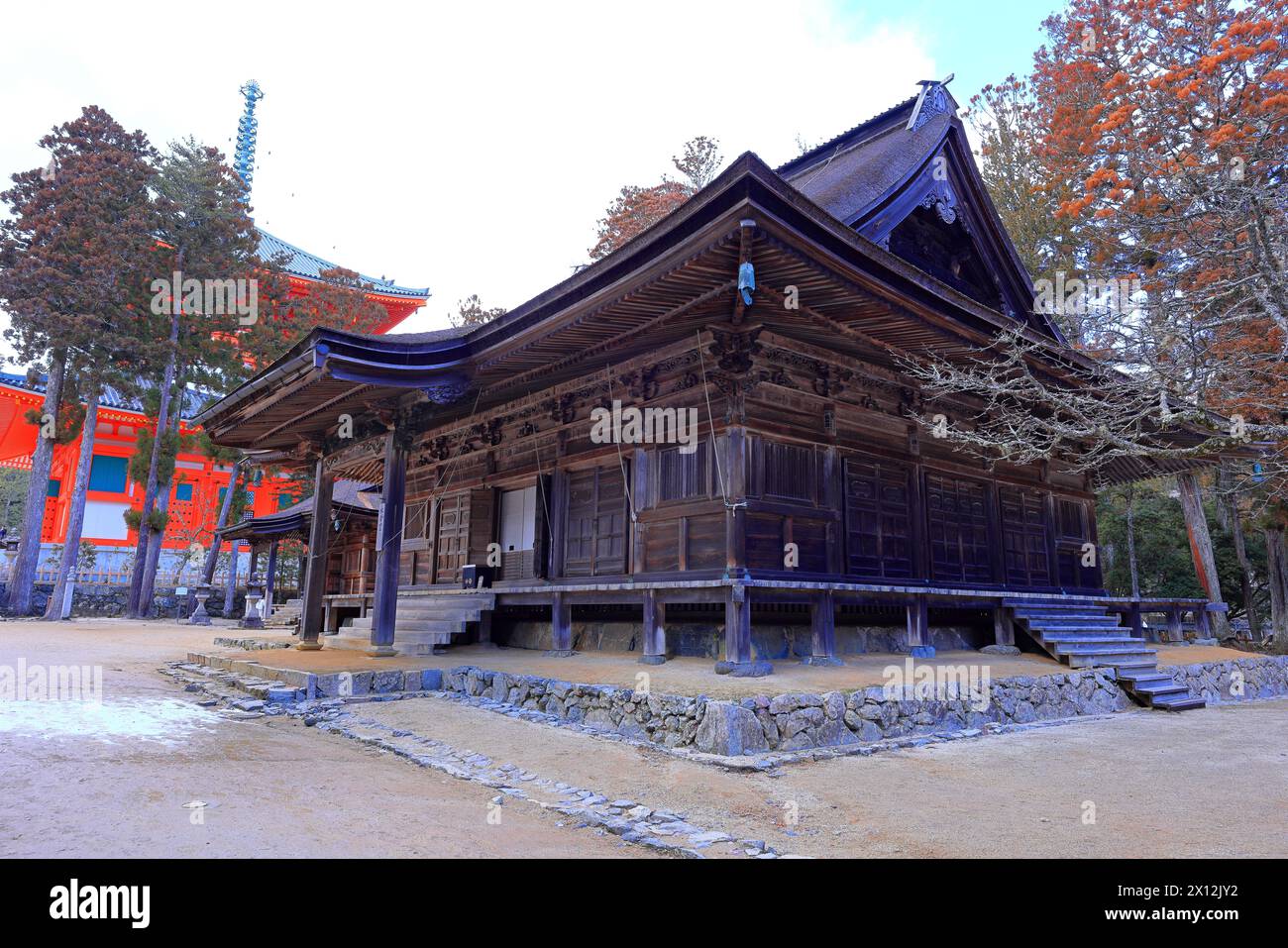 Temple in Kongobu-ji Danjo Garan area, a historical Buddhist temple ...