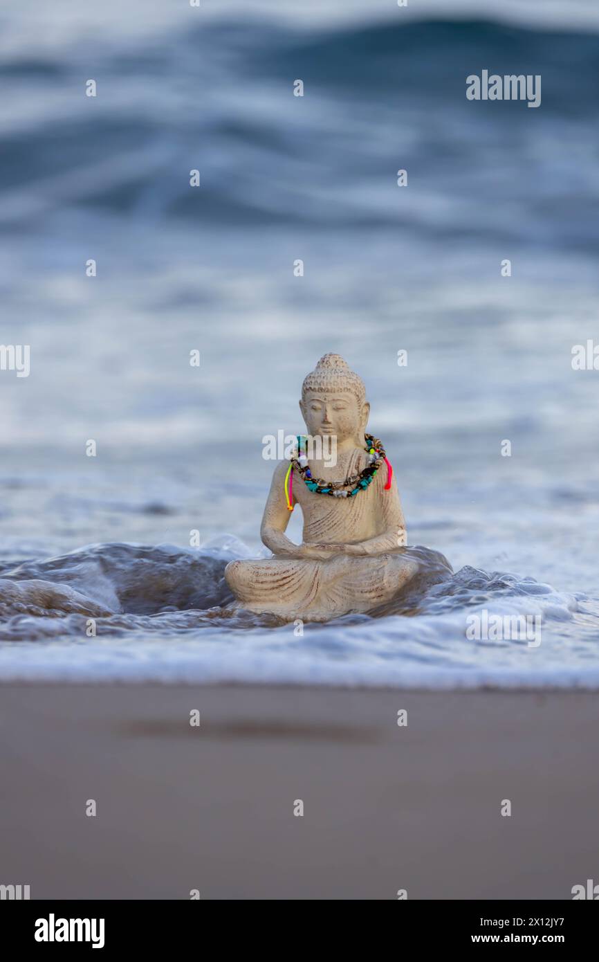 Buddha statue on the beach Stock Photo - Alamy