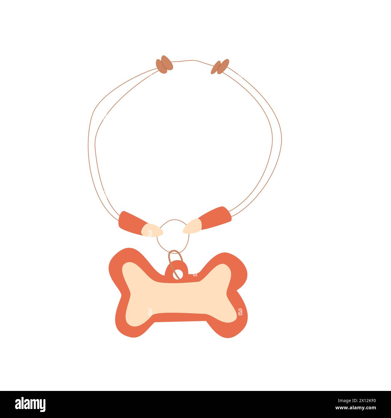 Id tag for pets. Identification for domestic animals collar elements ...