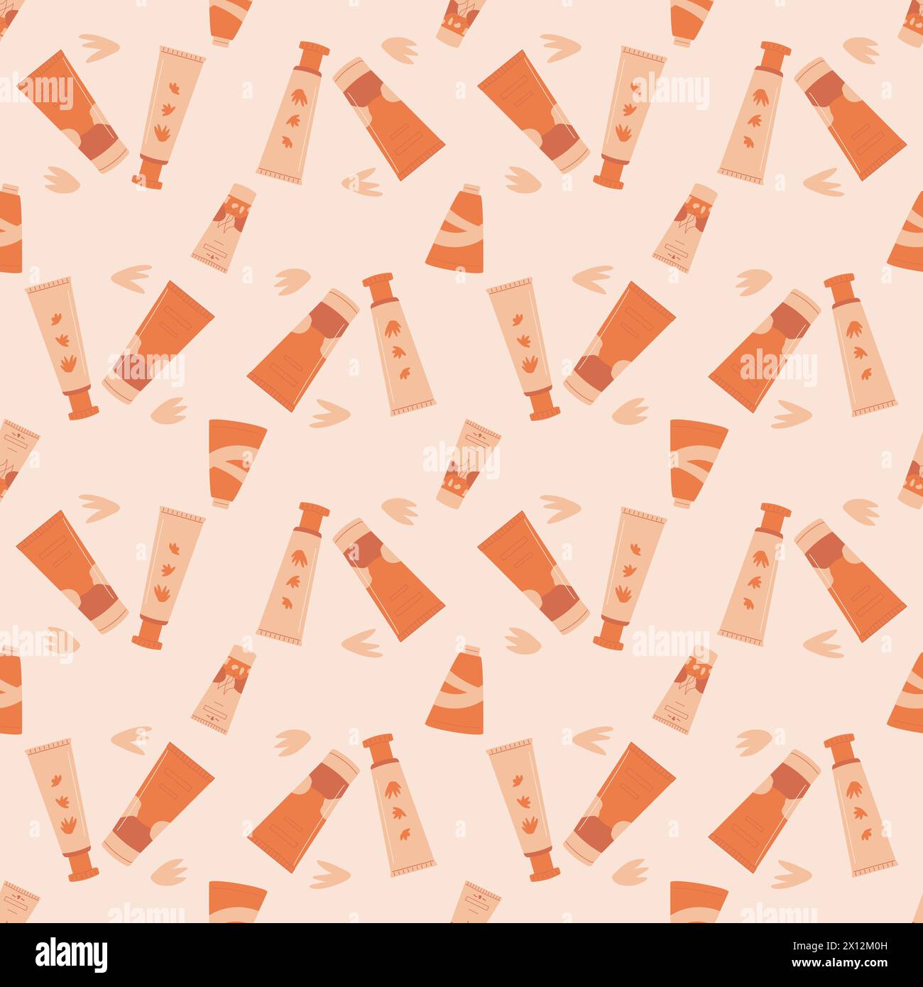 Skincare lotion beauty tubes seamless pattern. Cosmetics cream repeat ...