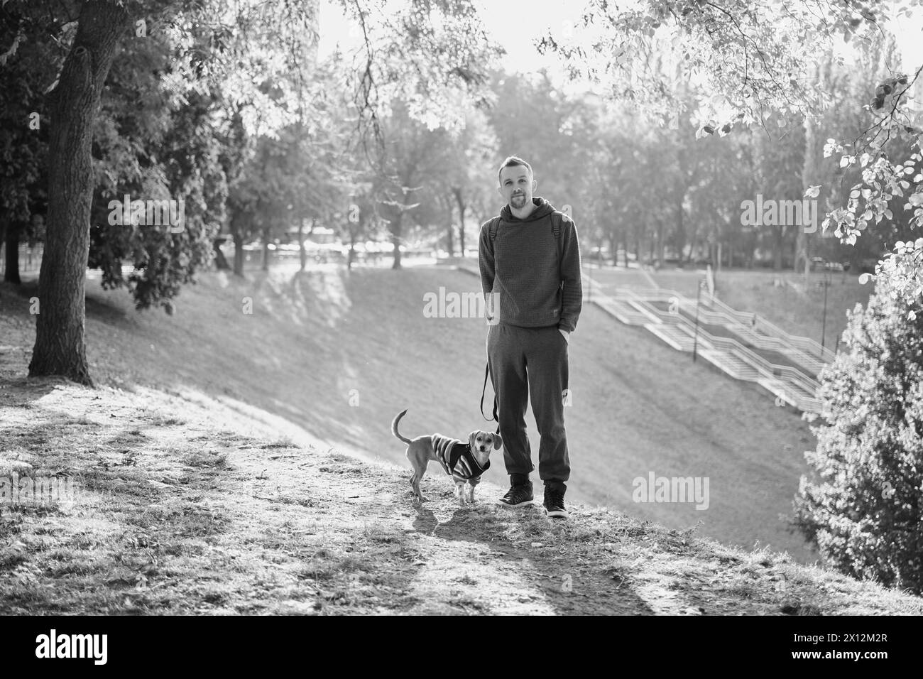 Dog and outdoor training Black and White Stock Photos & Images - Alamy