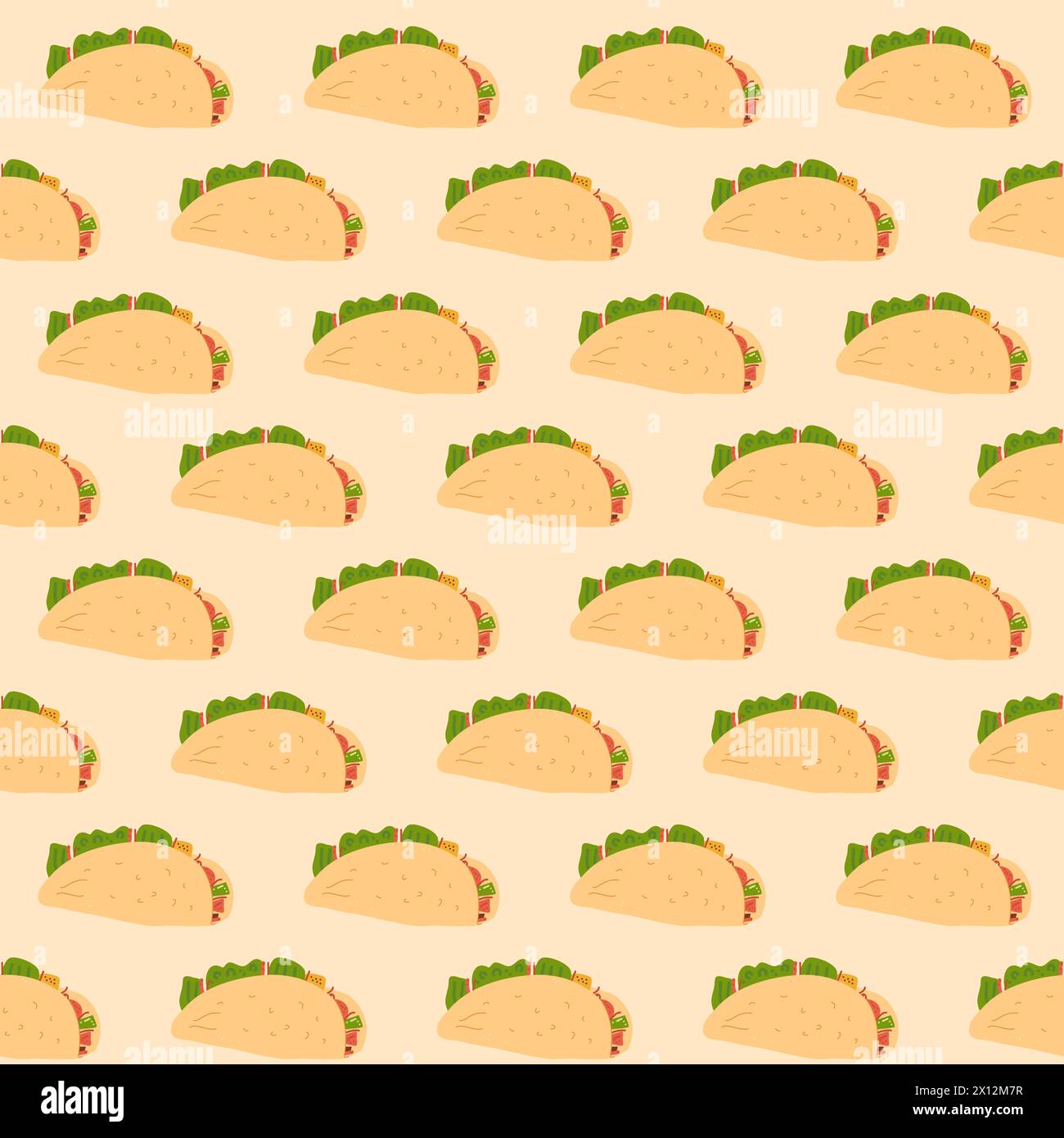 Tacos snack seamless pattern. Vector flat illustration Stock Vector ...