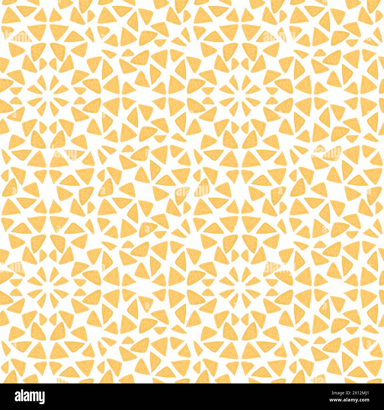 Nachos seamless pattern. Mexican cuisine repeat background. Tortilla ...