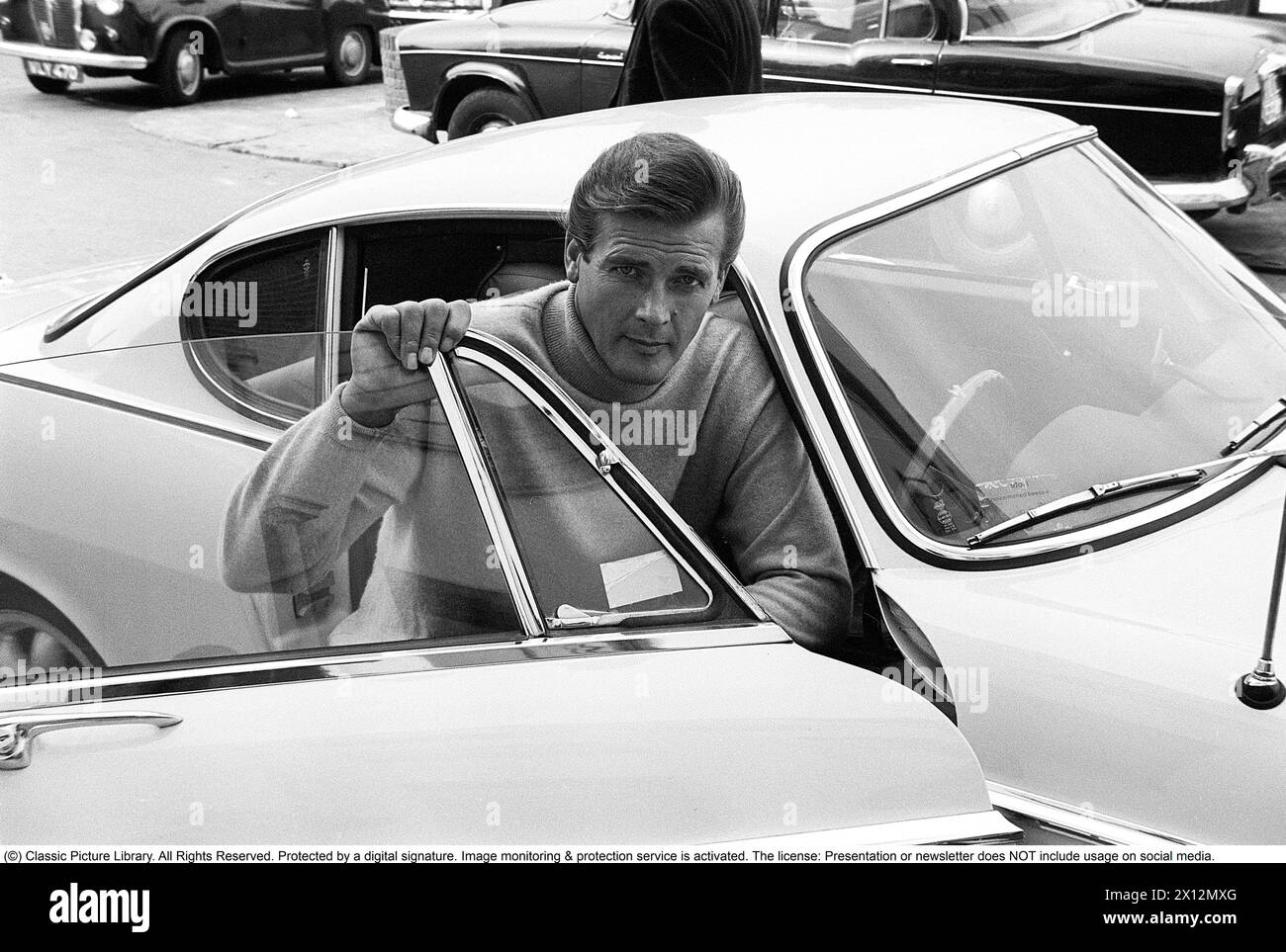 Sir Roger Moore , 1927-2017 during the filming of the tv-series The ...
