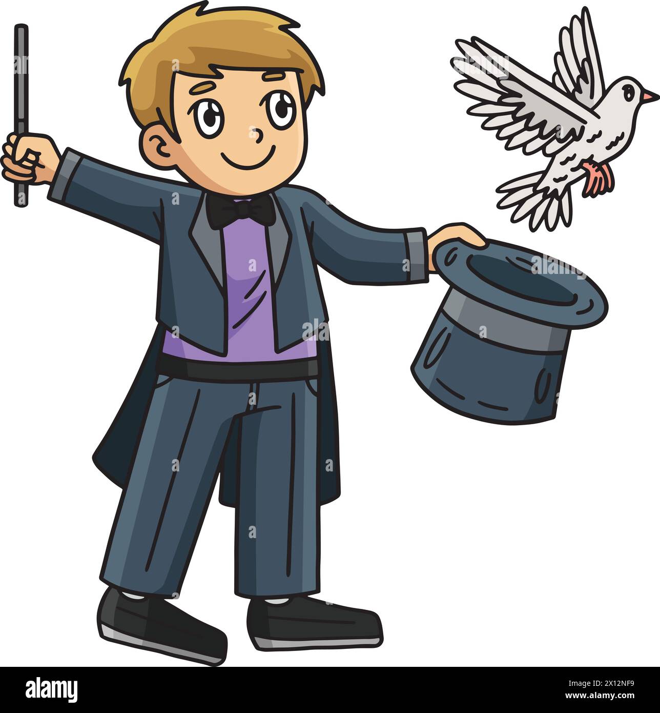 Circus Magician with Hat Dove Cartoon Clipart Stock Vector Image & Art ...
