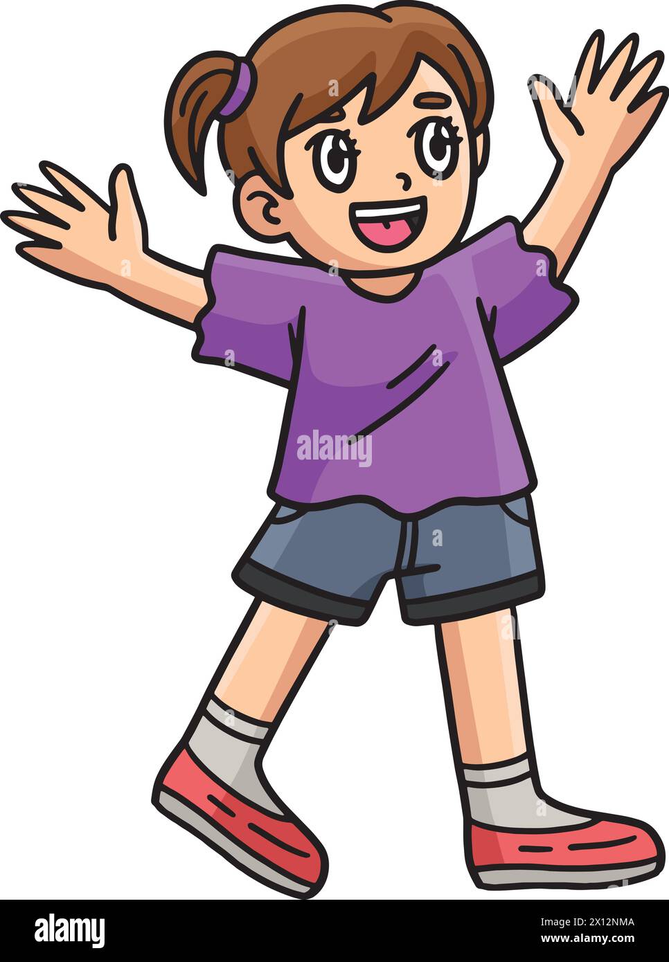 Happy Child Cartoon Colored Clipart Illustration Stock Vector Image ...