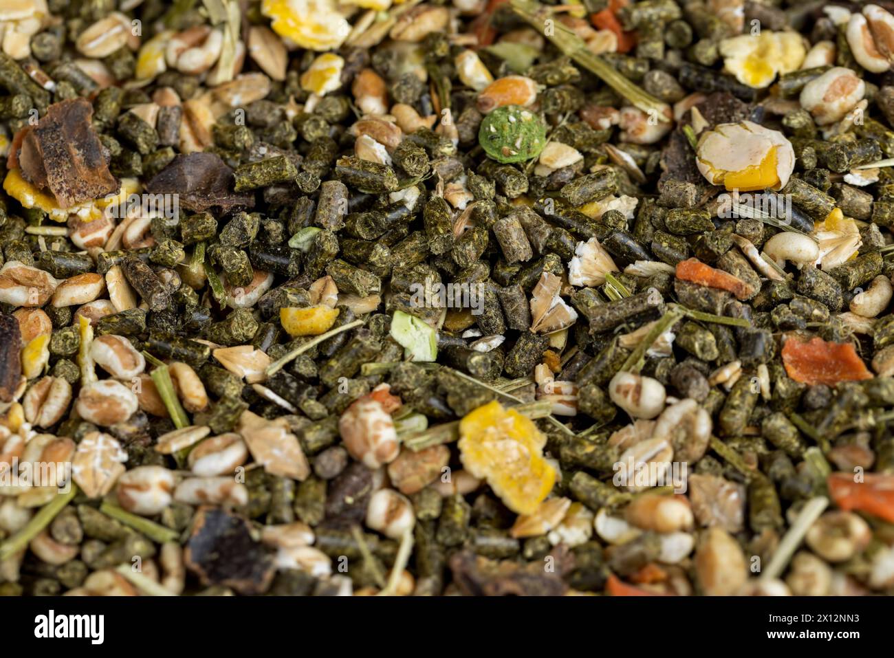 mixed cereals, grass, grain, corn for animals, combined pet food for ...