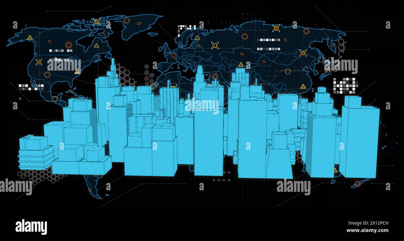 Digital city map hi-res stock photography and images - Alamy