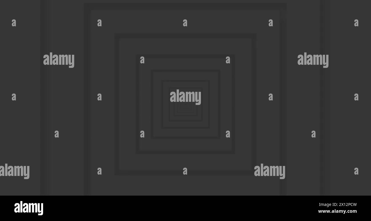 Image of concentric squares in in seamless pattern against grey ...