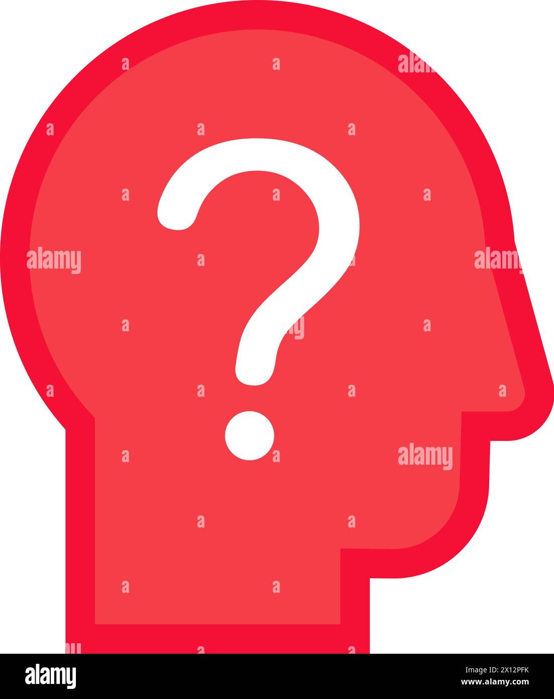 Question head silhouette icon. Ask mark avatar, business process ...