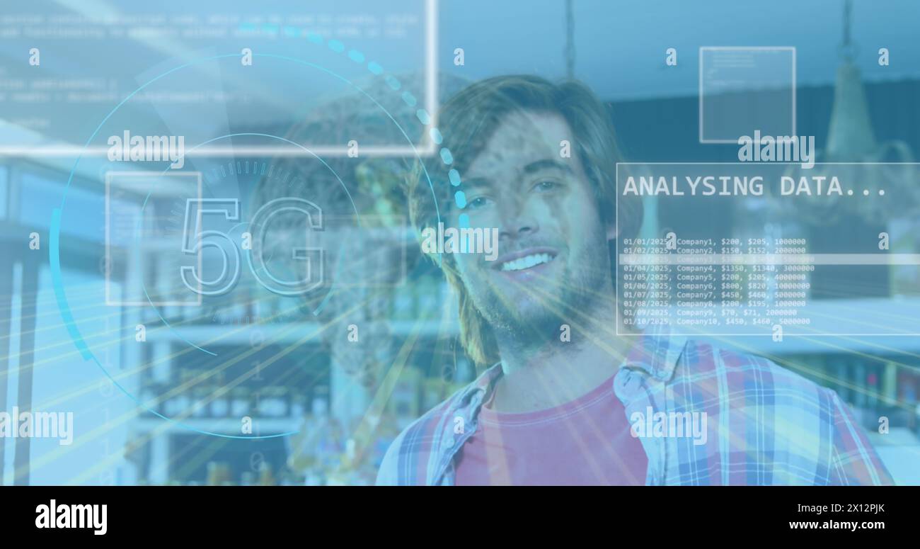 5g text on circles digital hi-res stock photography and images - Alamy