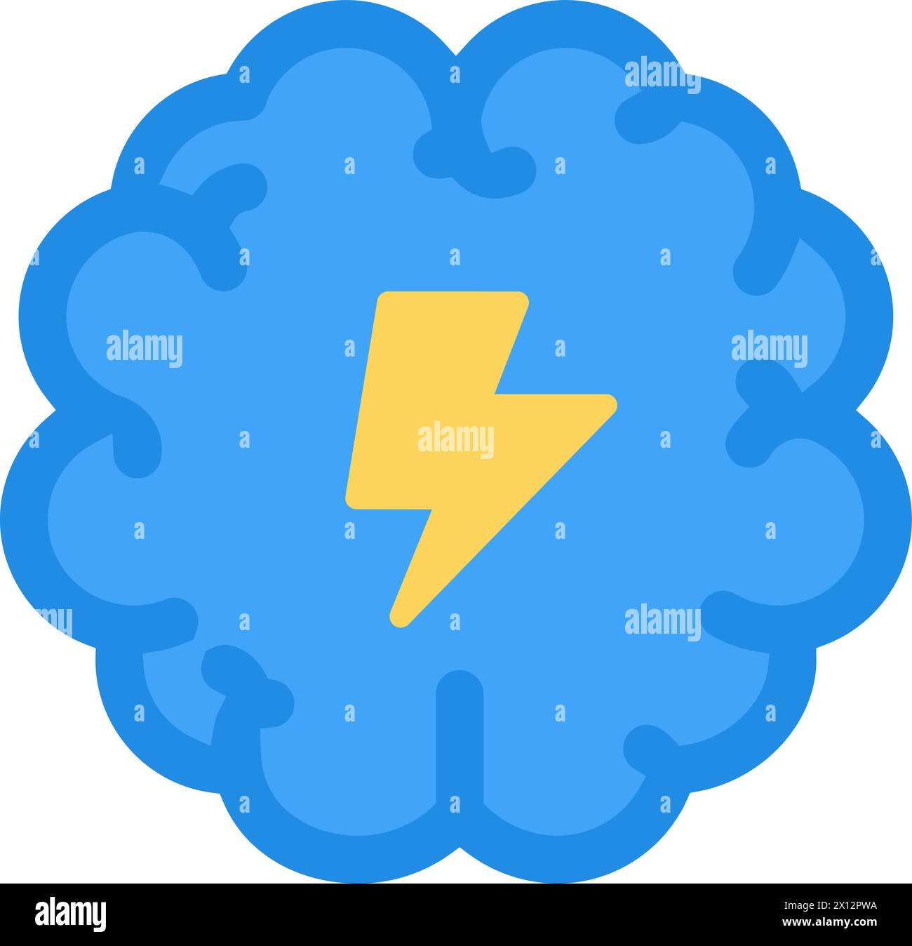 Mind education icon. Brain anatomy knowledge, business process stroked ...