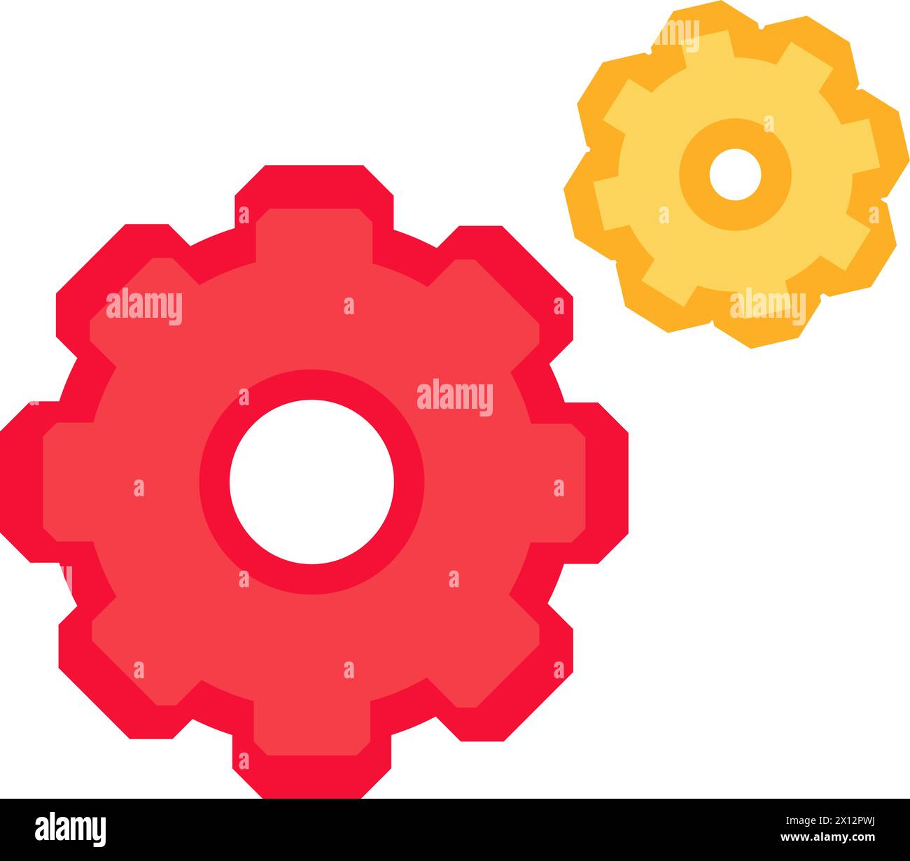 Cogwheels mechanical equipment icon. Mechanical wheel working, business ...