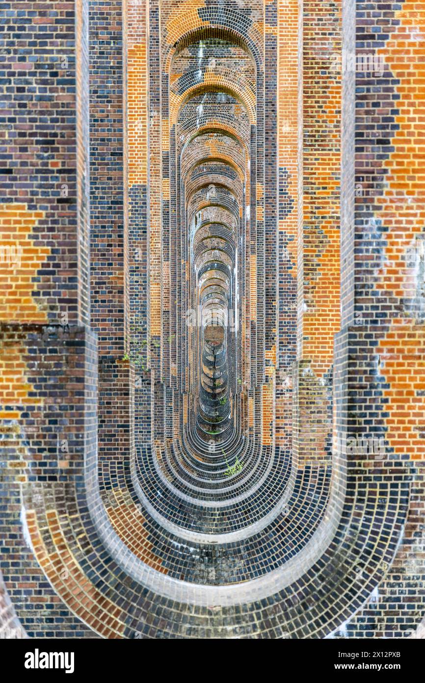 Arched vaulting supporting brick piers of the 19th century Ouse Valley ...