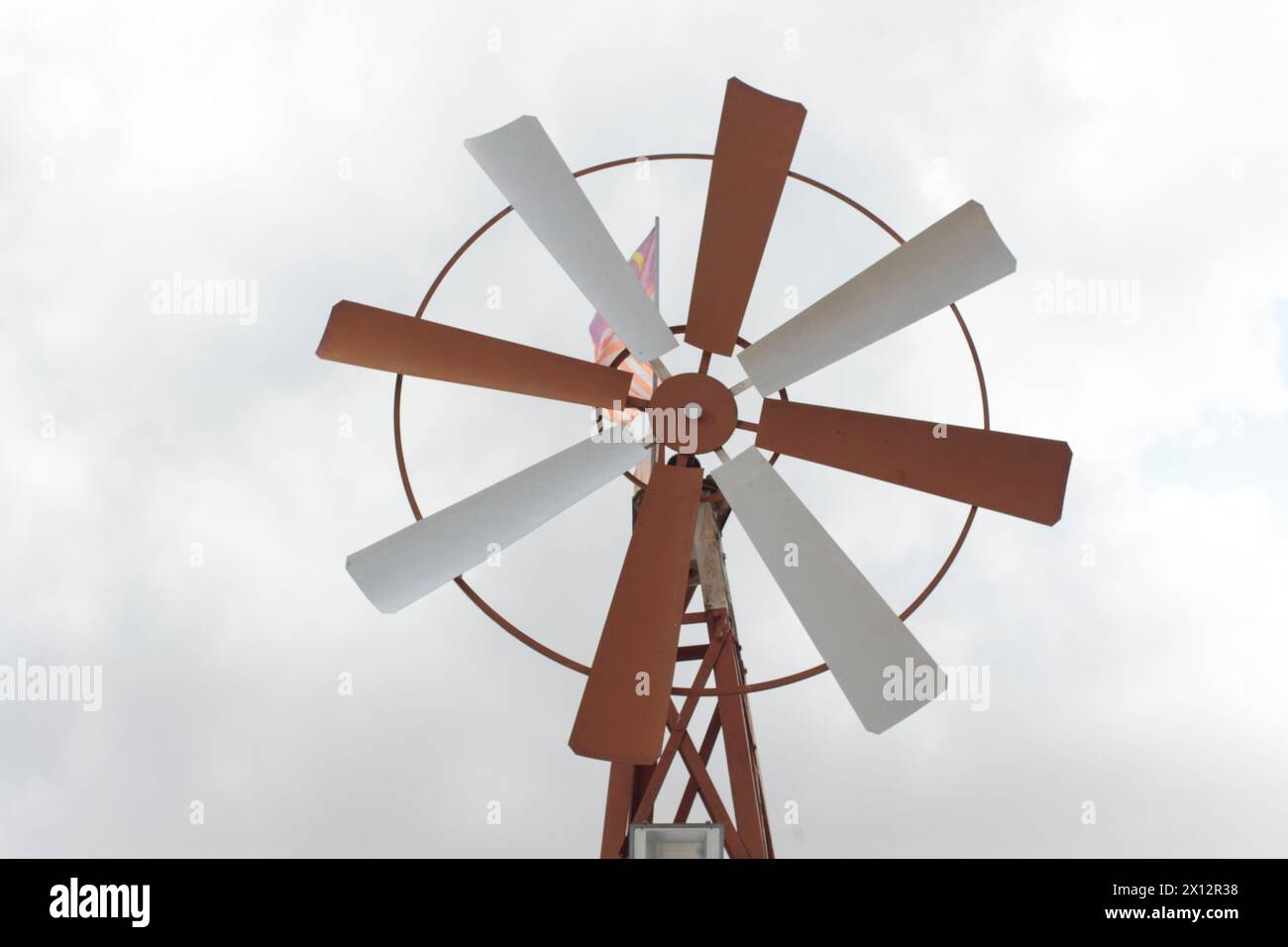 infrared image of an old vintage metal windmill Stock Photo - Alamy