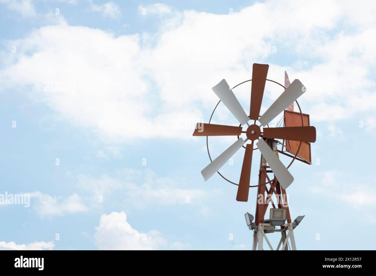 infrared image of an old vintage metal windmill Stock Photo - Alamy