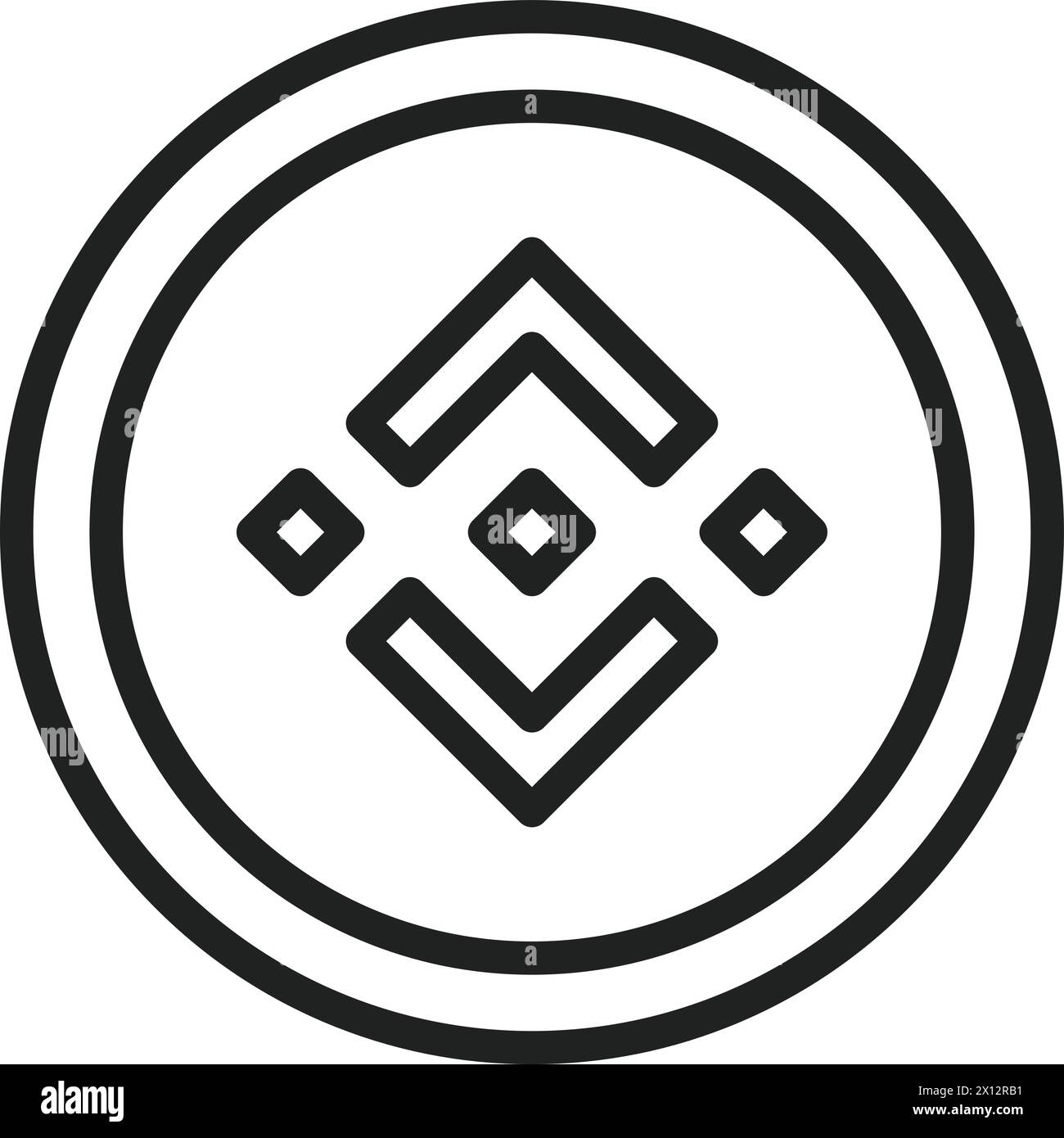 Binance coin icon vector Black and White Stock Photos & Images - Alamy