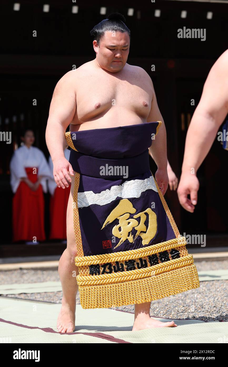 Tokyo Japan. 15th Apr, 2024. Asanoyama, APRIL 15, 2024 - Sumo : Annual ...