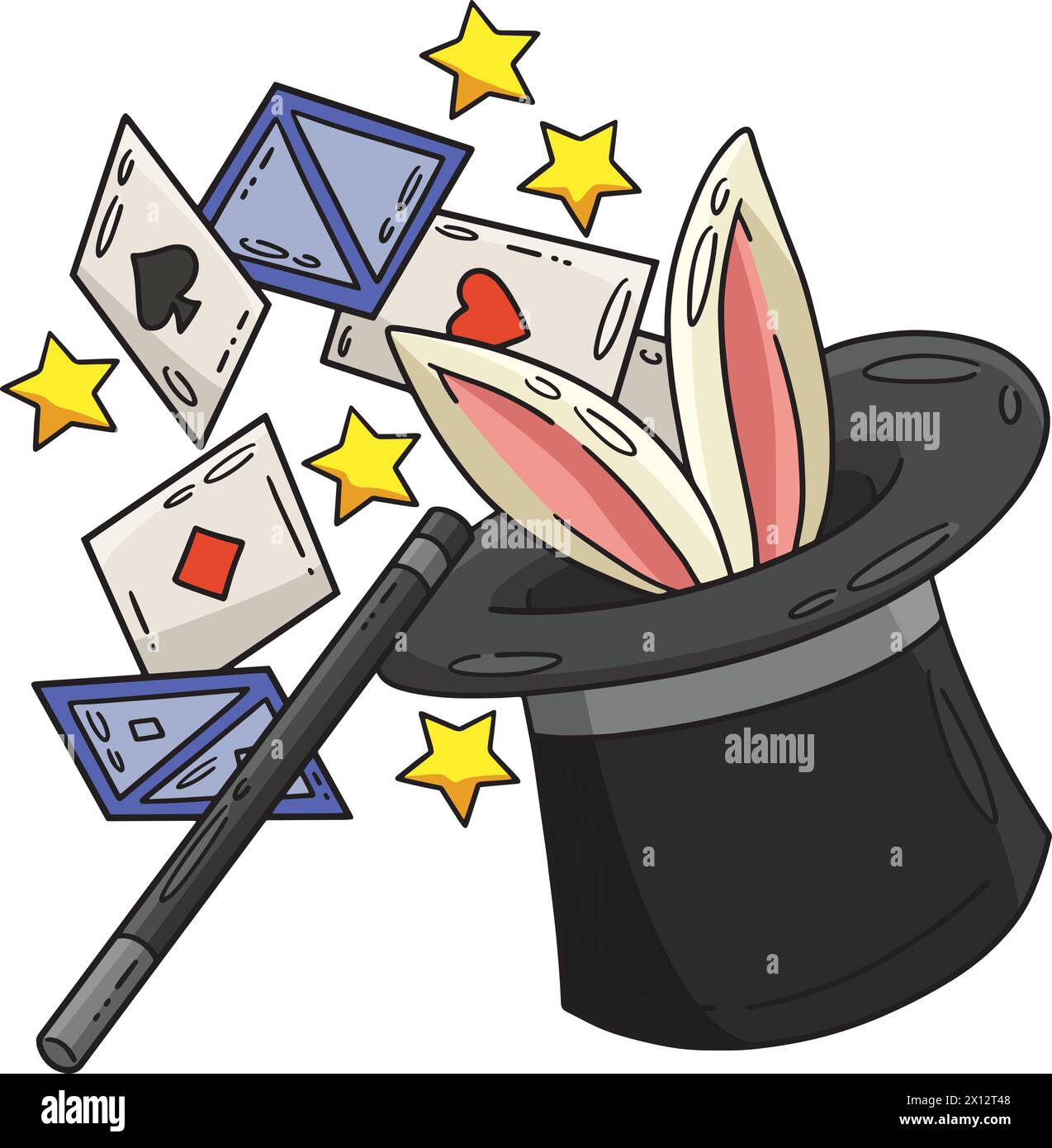Circus Magician in a Top Hat Cartoon Clipart Stock Vector Image & Art ...