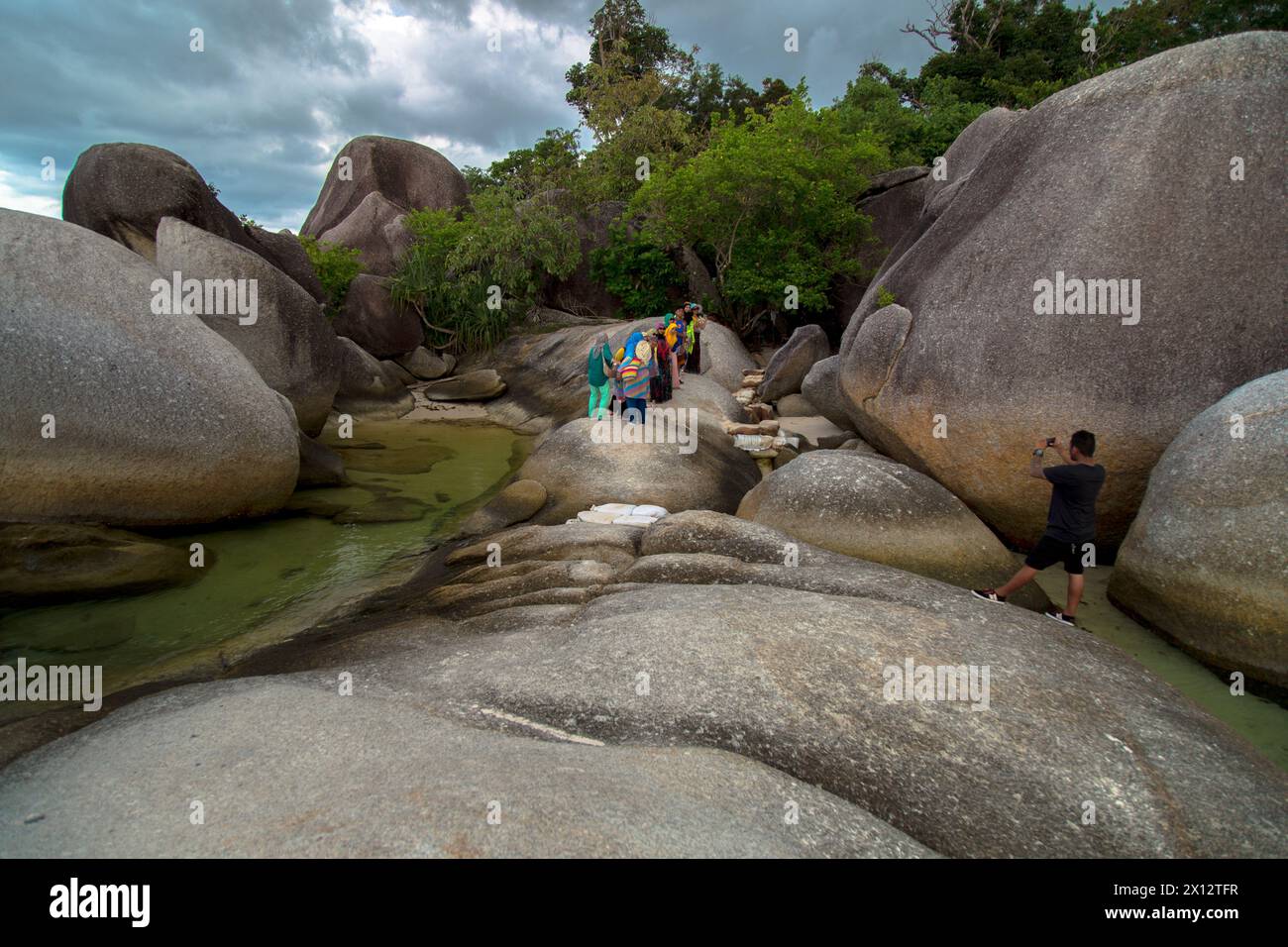 The geological feature is granite rocks in block form, found on the ...