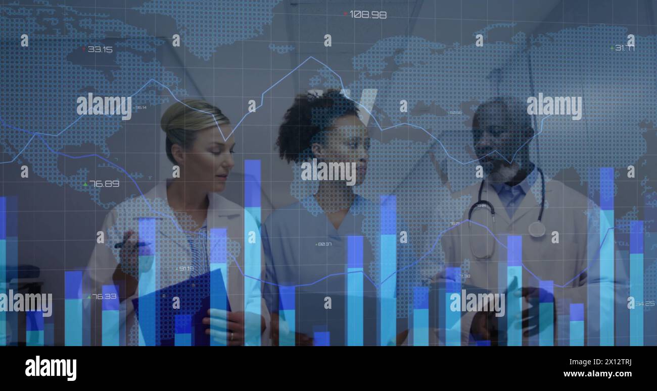 Image graphs and map over diverse doctors discussing patient reports ...