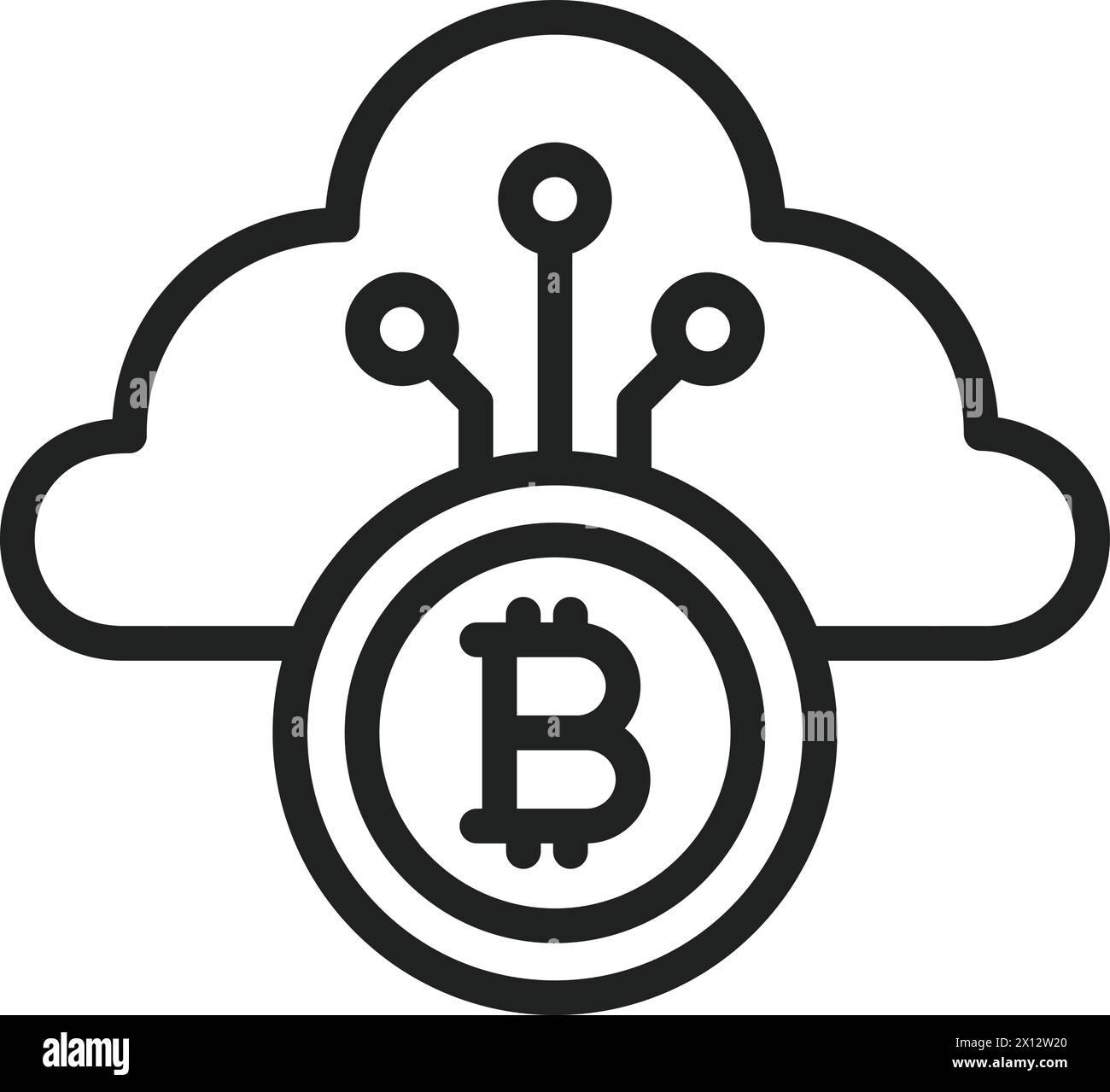 Cloud Mining icon vector image. Suitable for mobile application web application and print media ...