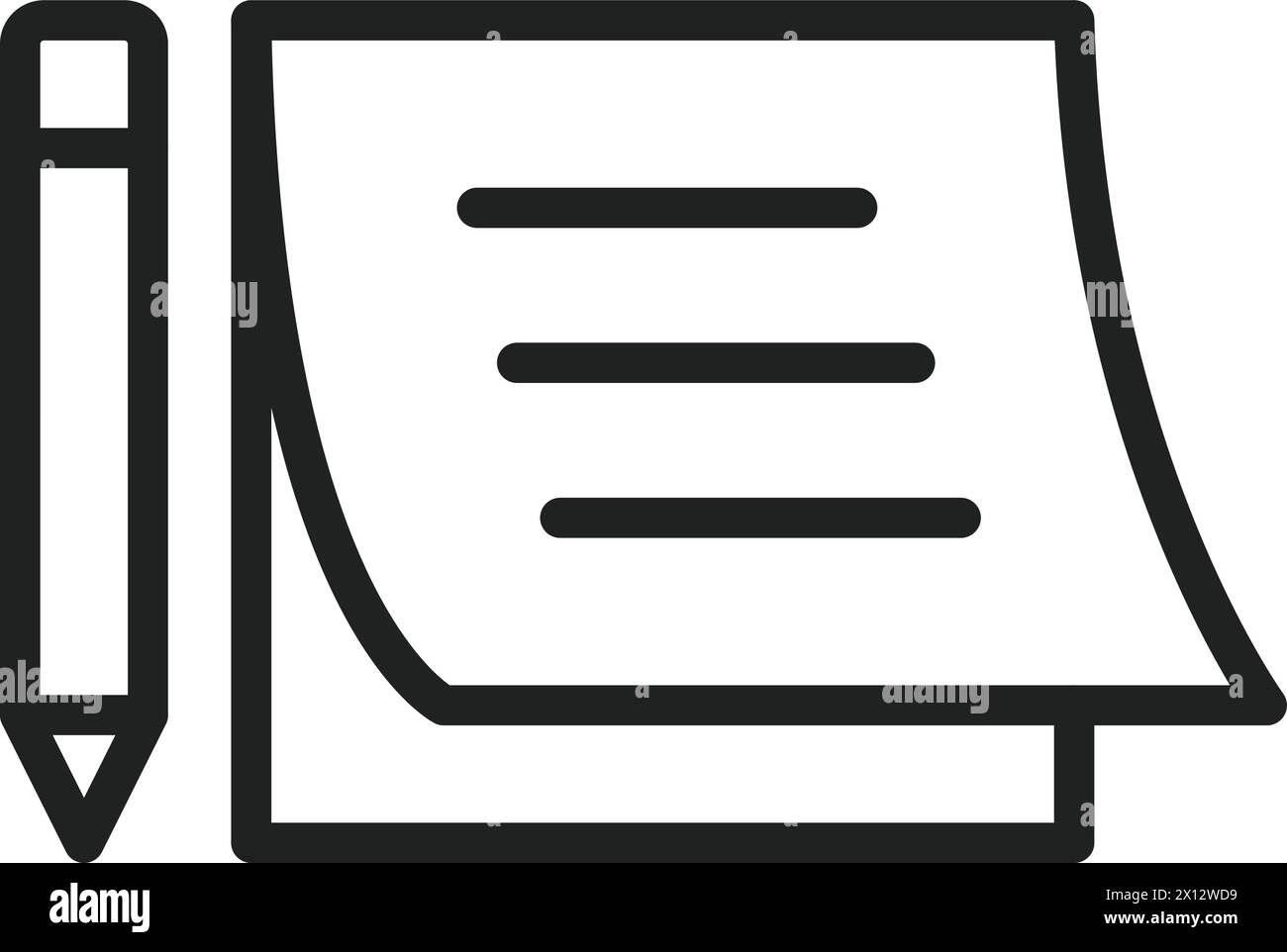 Notes icon vector image. Suitable for mobile application web ...